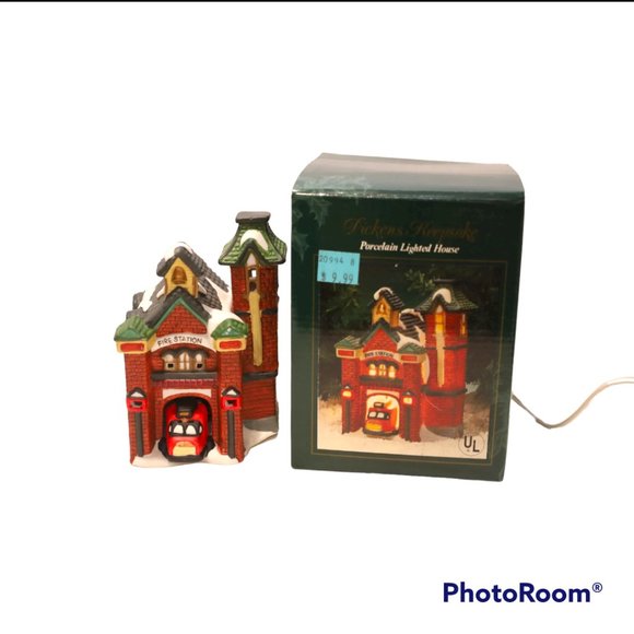 Holiday | Vintage Rare 1994 Dickens Keepsake Fire Station Porcelain ...